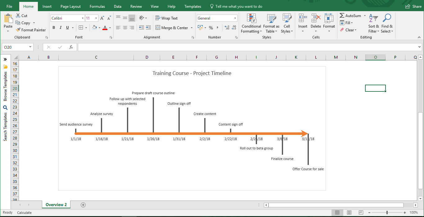 How To Create A Timeline Graph In Excel Tutorial Templates 